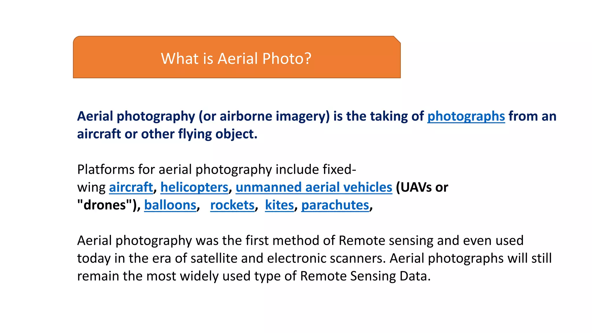 Height measurement of aerial photograph | PPTX