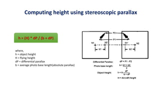 Height measurement of aerial photograph | PPTX