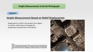 Height measurement of aerial photography | PPTX