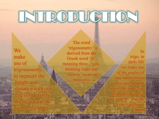 Some Applications Of Trigonometry Ppt