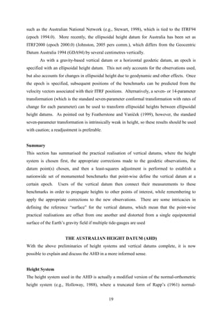 Height systems and vertical datums | PDF