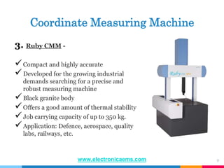 Height, vision & coordinate measuring machine manufacturer | PPTX