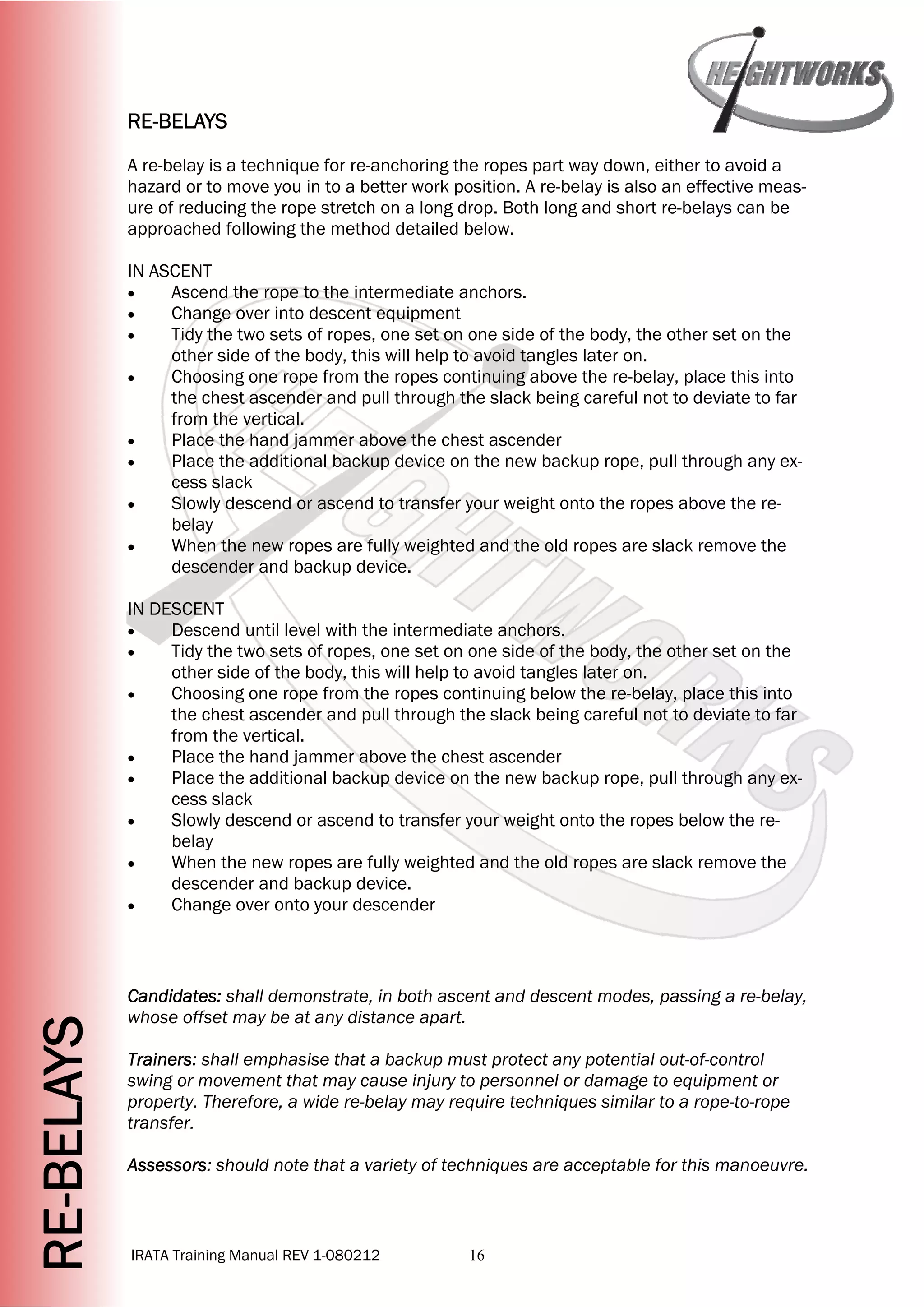 Heightworks IRATA Manual | PDF