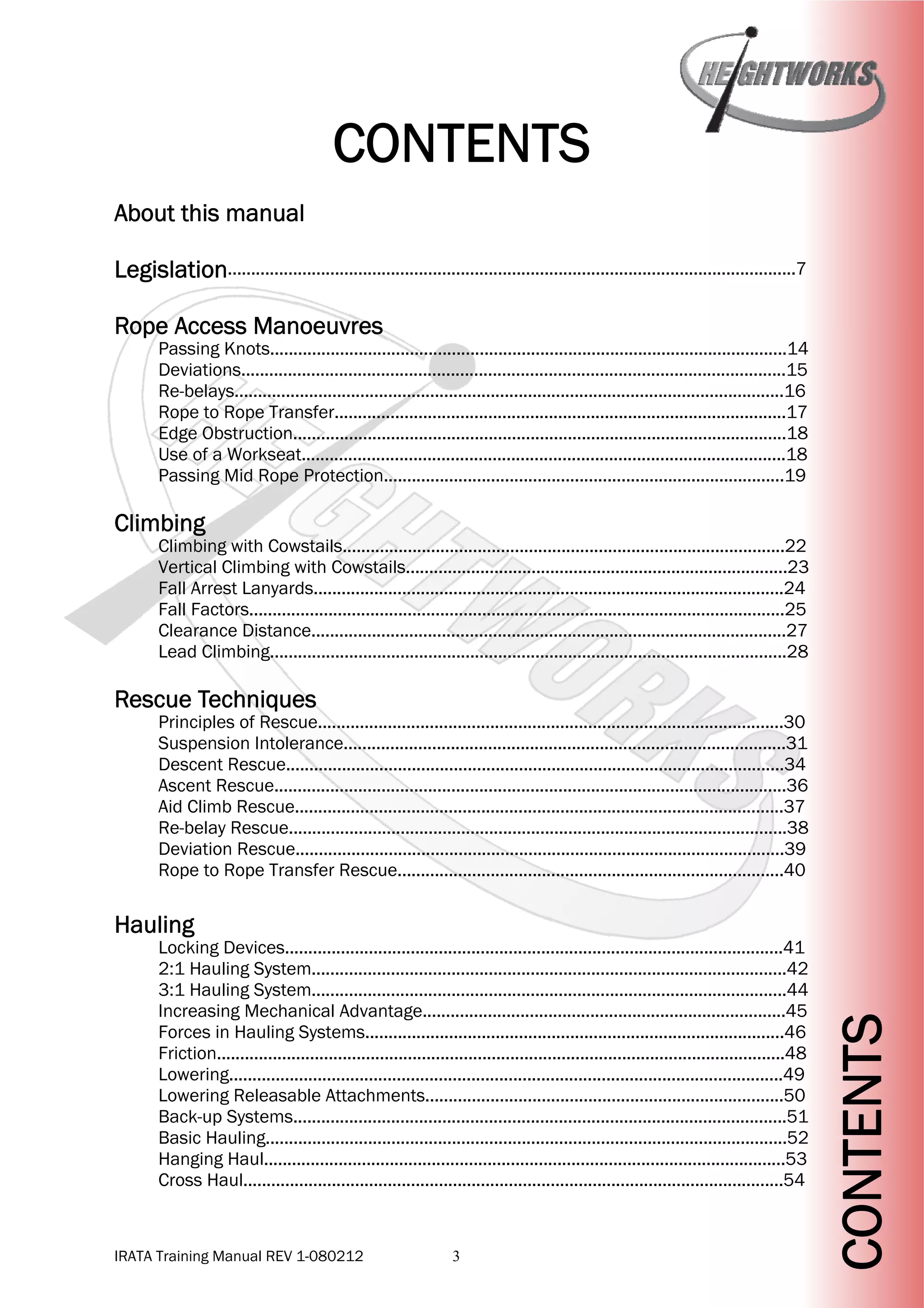 Heightworks IRATA Manual | PDF