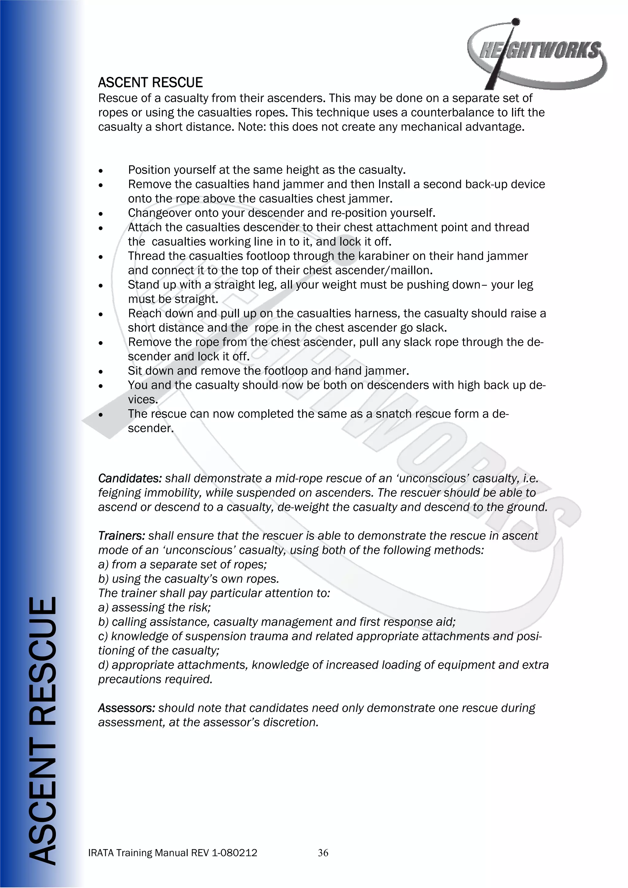 Heightworks IRATA Manual | PDF