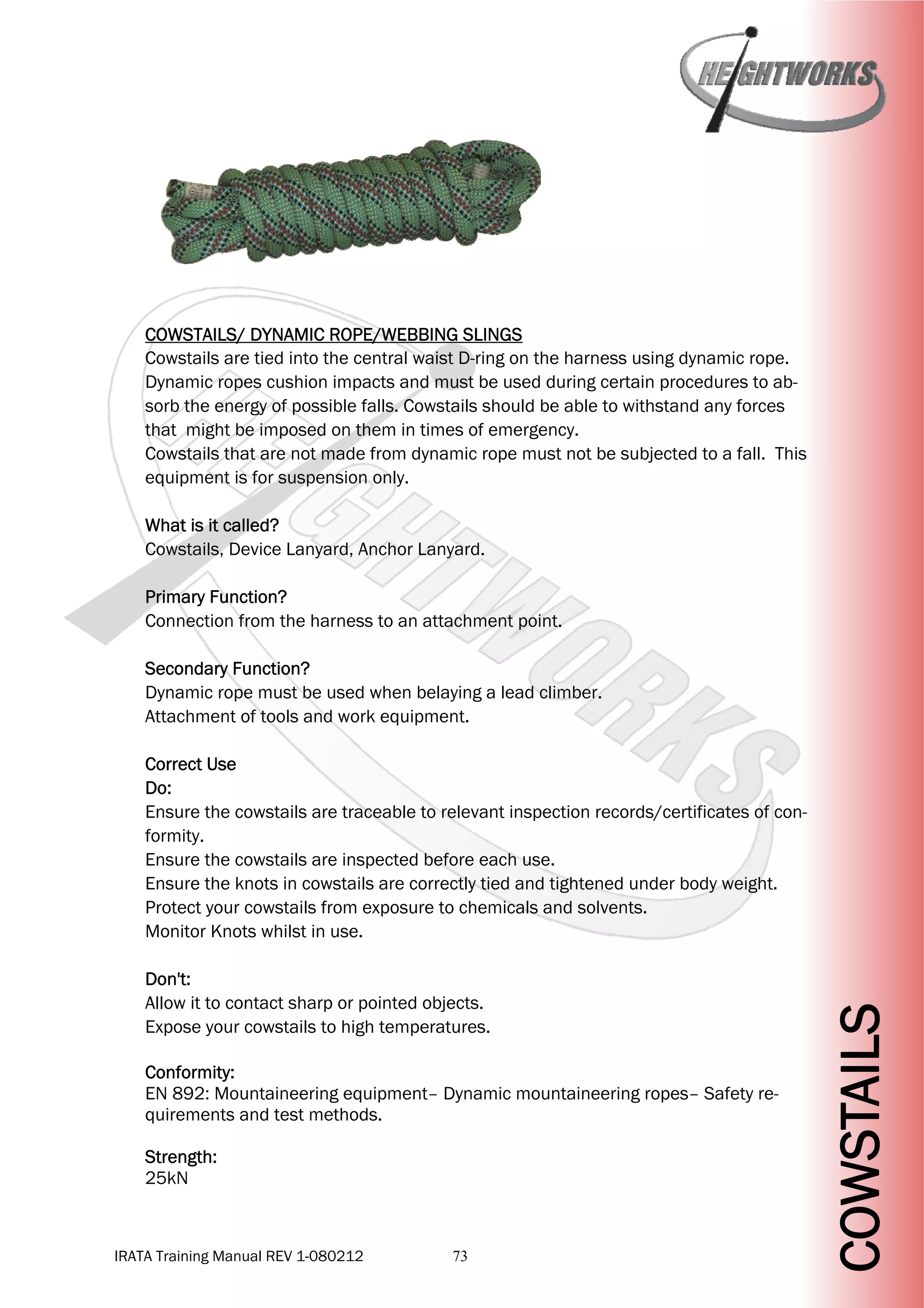 Heightworks IRATA Manual | PDF