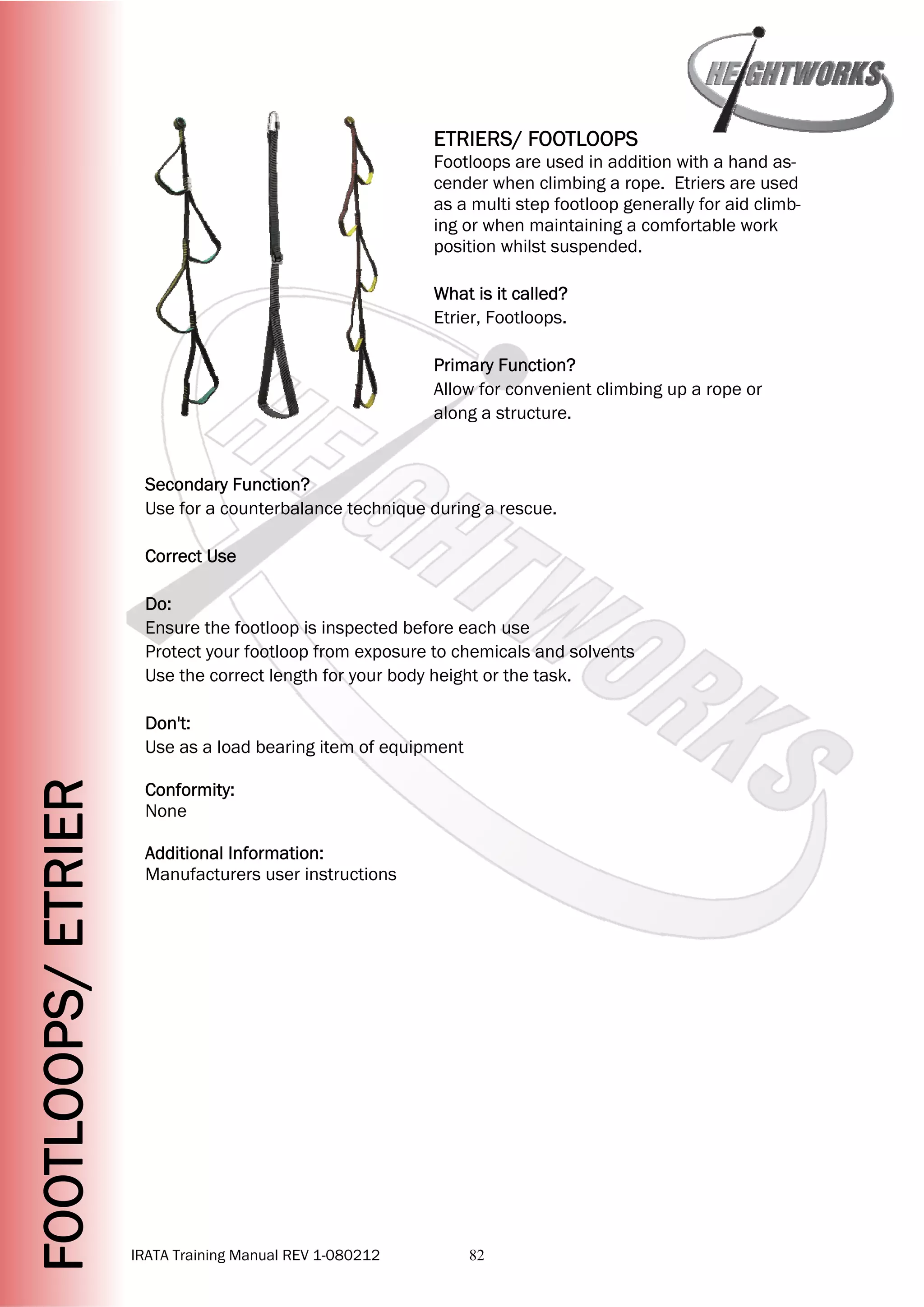 Heightworks IRATA Manual | PDF