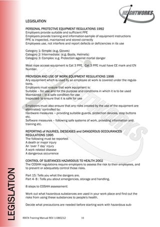 Heightworks IRATA Manual | PDF