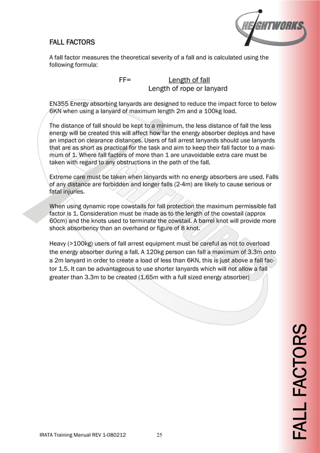 Heightworks IRATA Manual | PDF | Climbing | Extreme Sports