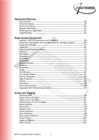 Heightworks IRATA Manual | PDF