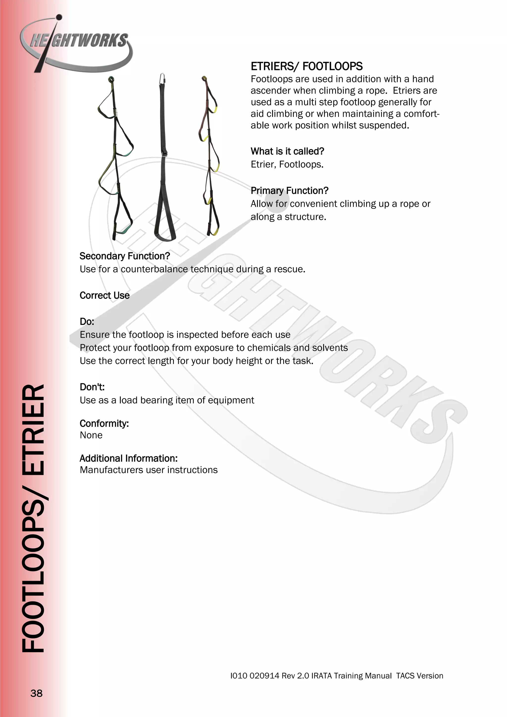Heightworks IRATA Training Manual Version 2 - Rope Access Training ...