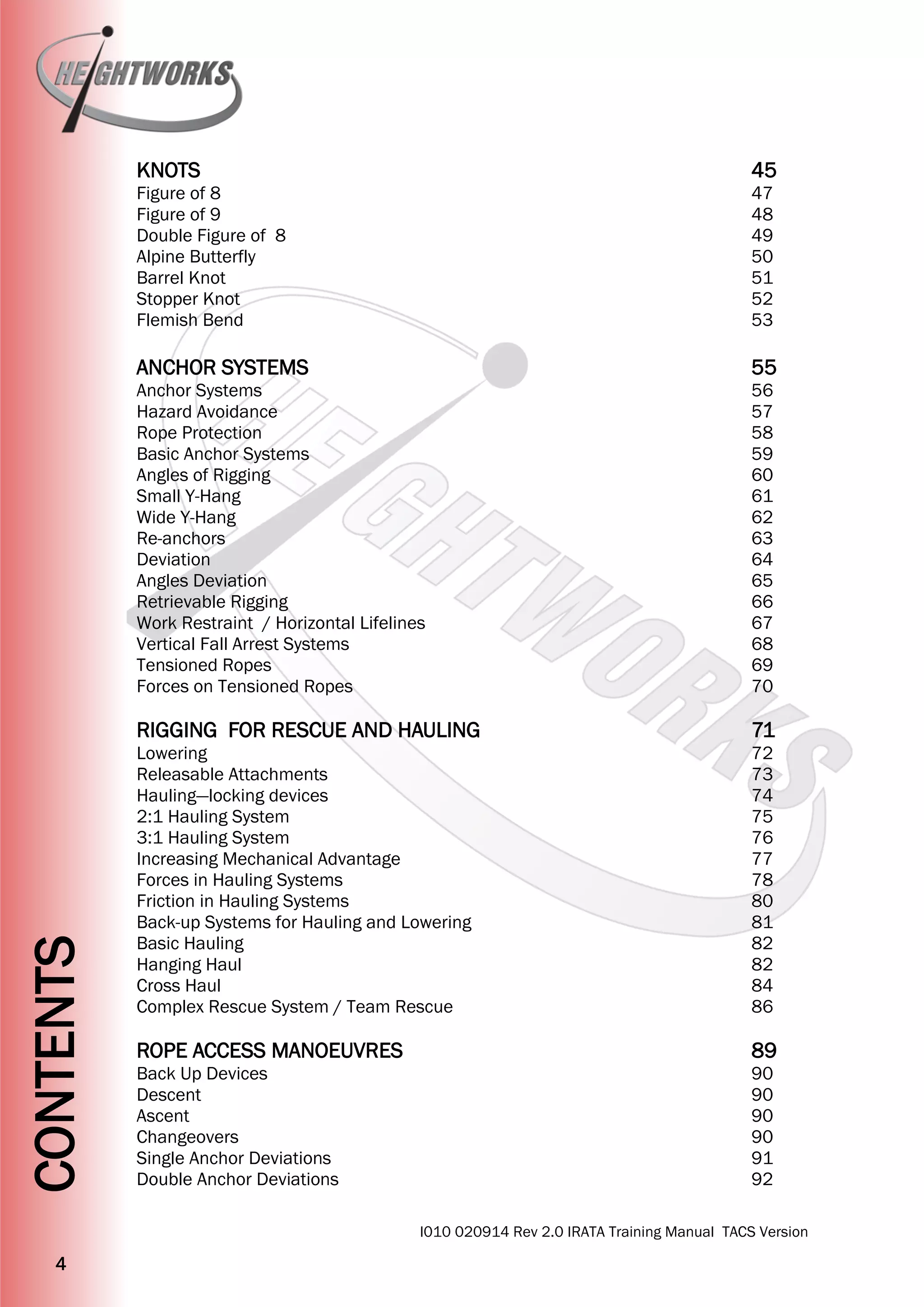 Heightworks IRATA Training Manual Version 2 - Rope Access Training ...
