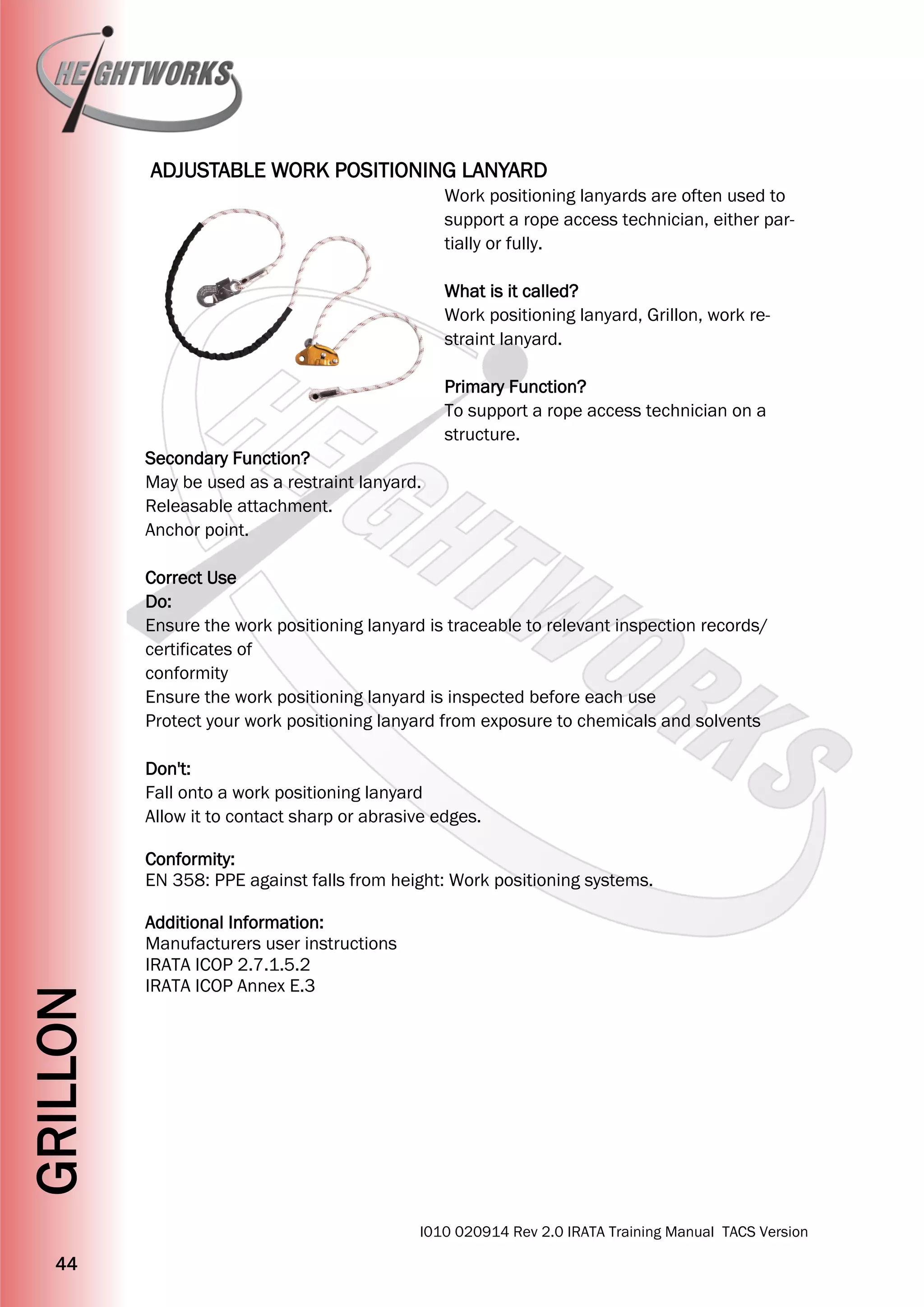 Heightworks IRATA Training Manual Version 2 - Rope Access Training ...