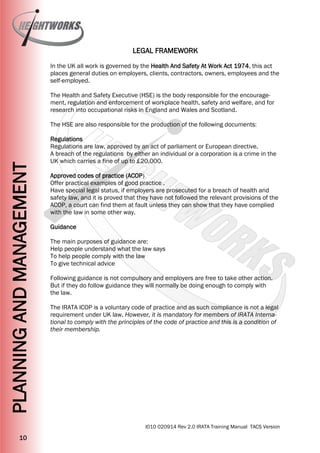 Heightworks IRATA Training Manual Version 2 - Rope Access Training ...