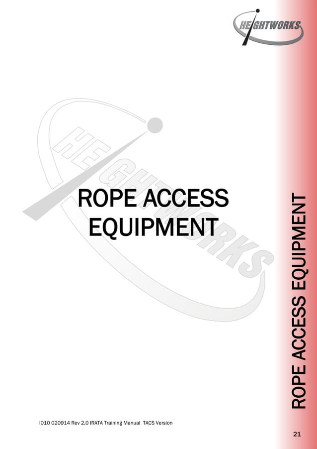 Heightworks IRATA Training Manual Version 2 - Rope Access Training Manual | PDF