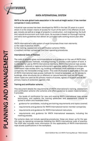 Heightworks IRATA Training Manual Version 2 - Rope Access Training ...