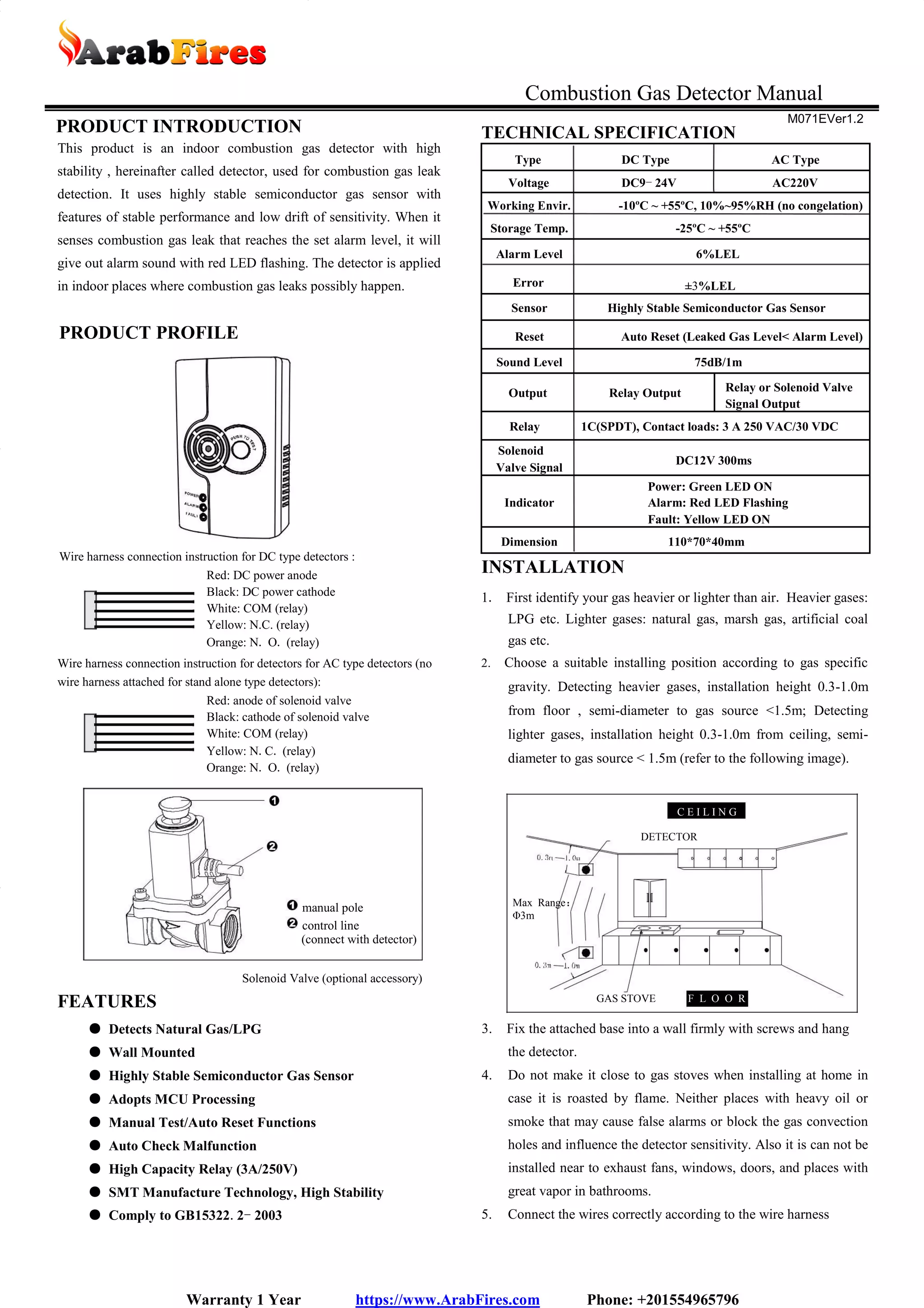 Heiman hm 710 gas detector user manual - arab fires | PDF