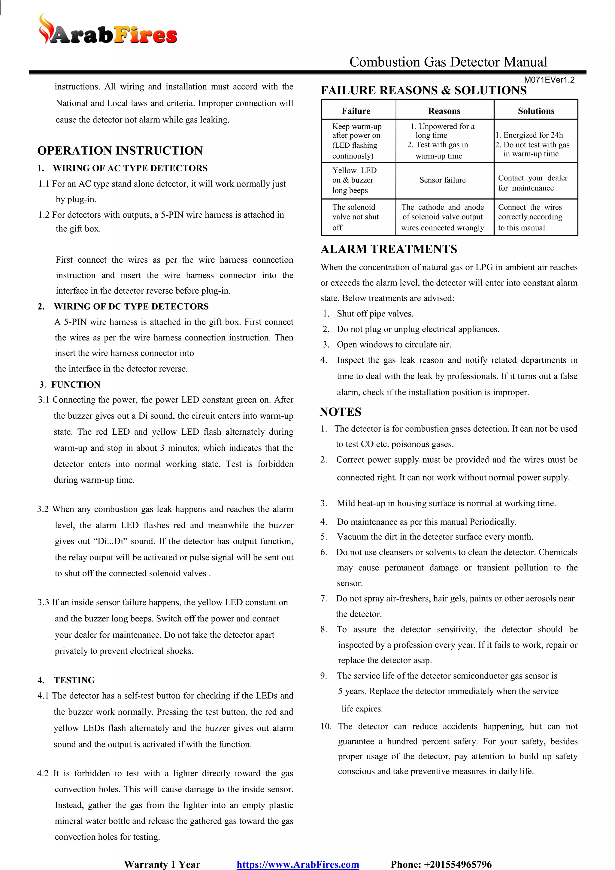 Heiman hm 710 gas detector user manual - arab fires | PDF
