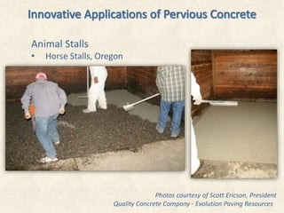 Innovative Applications of Pervious Concrete | PPTX