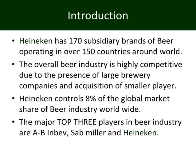 Heineken neil group | PPT | Alcoholic Beverages | Food & Drink