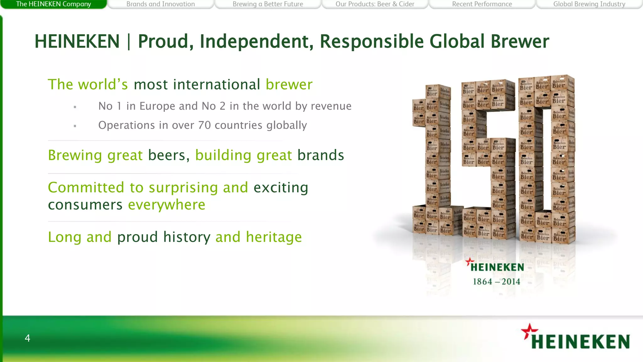 Heineken NV 2014 company presentation | PDF