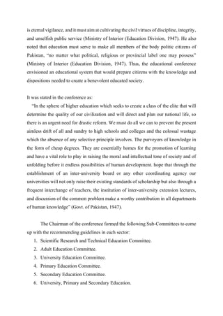 HE in Pakistan Assignment by Asma Shaheen Khattak.pdf | Secondary Education | Education