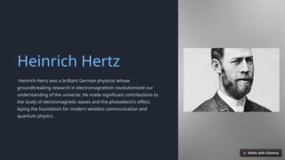 all about Heinrich-Hertz. .presentation | PPTX