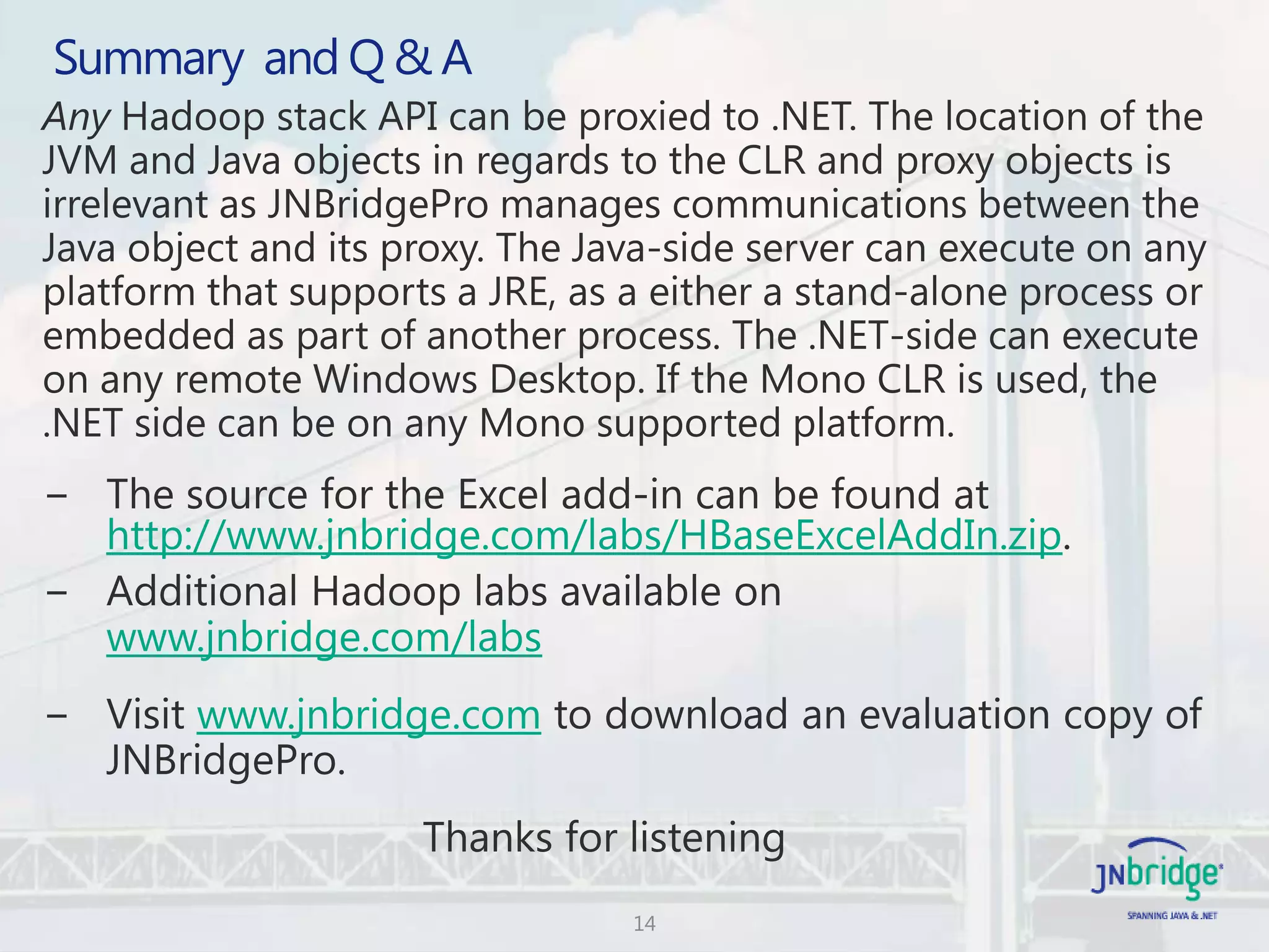Windows on Hadoop: Integrating the Desktop and the Apache Hadoop Linux Platform | PPT