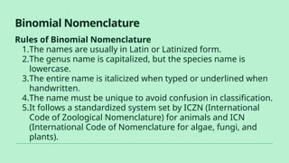 HEIRARCHICAL TAXONOMIC CLASSIFICATION.pptx