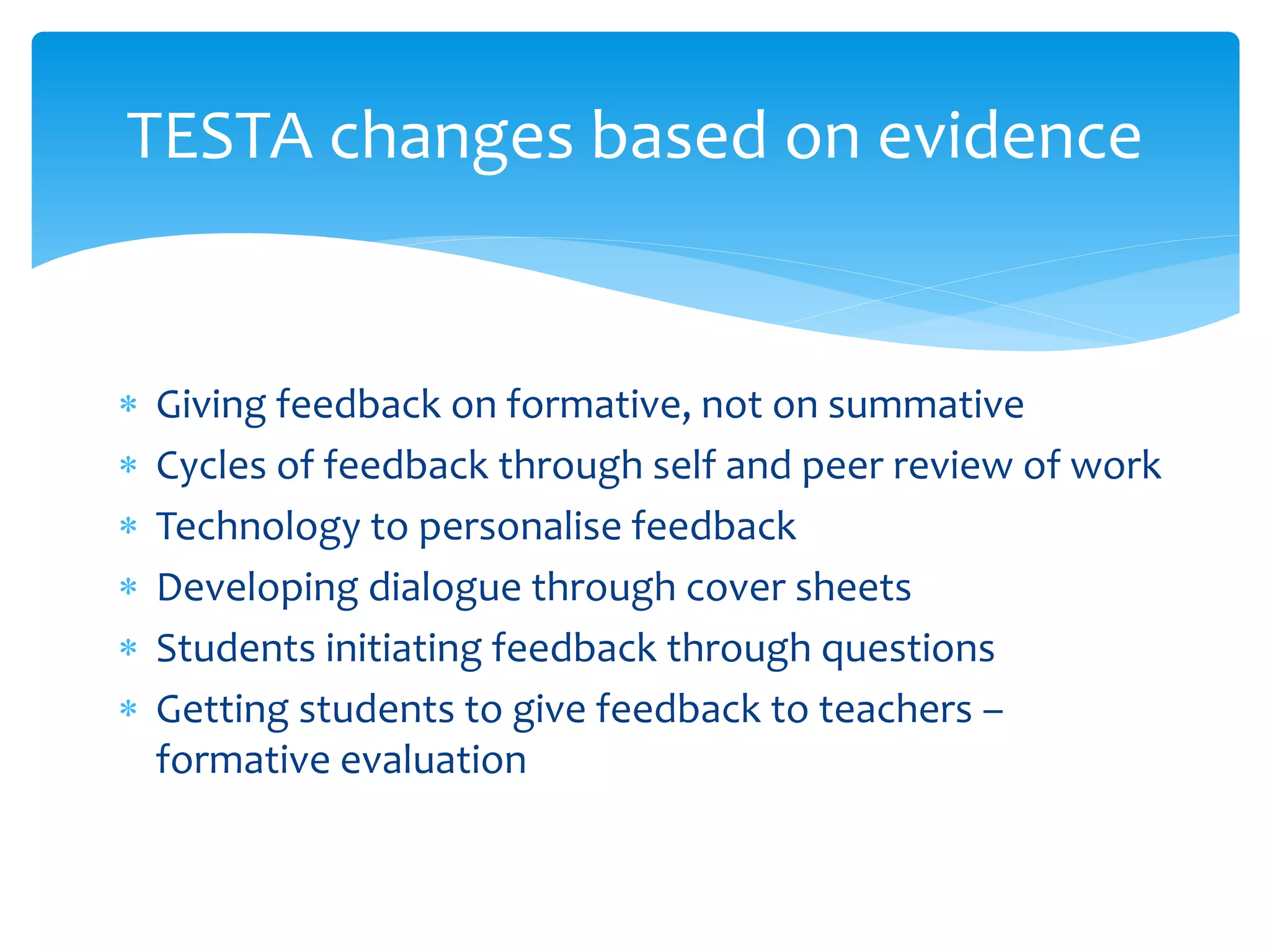 Dispelling myths; challenging traditions: TESTA evidence | PPT