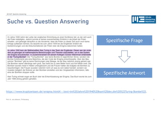 Die richtige Antwort finden mit Question Answering | PPT