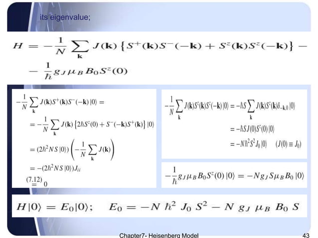 Quantum Theory of Magnetism- Heisenberg Model | PPTX | Chemistry | Science