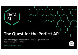 The Quest for the Perfect API | PPT