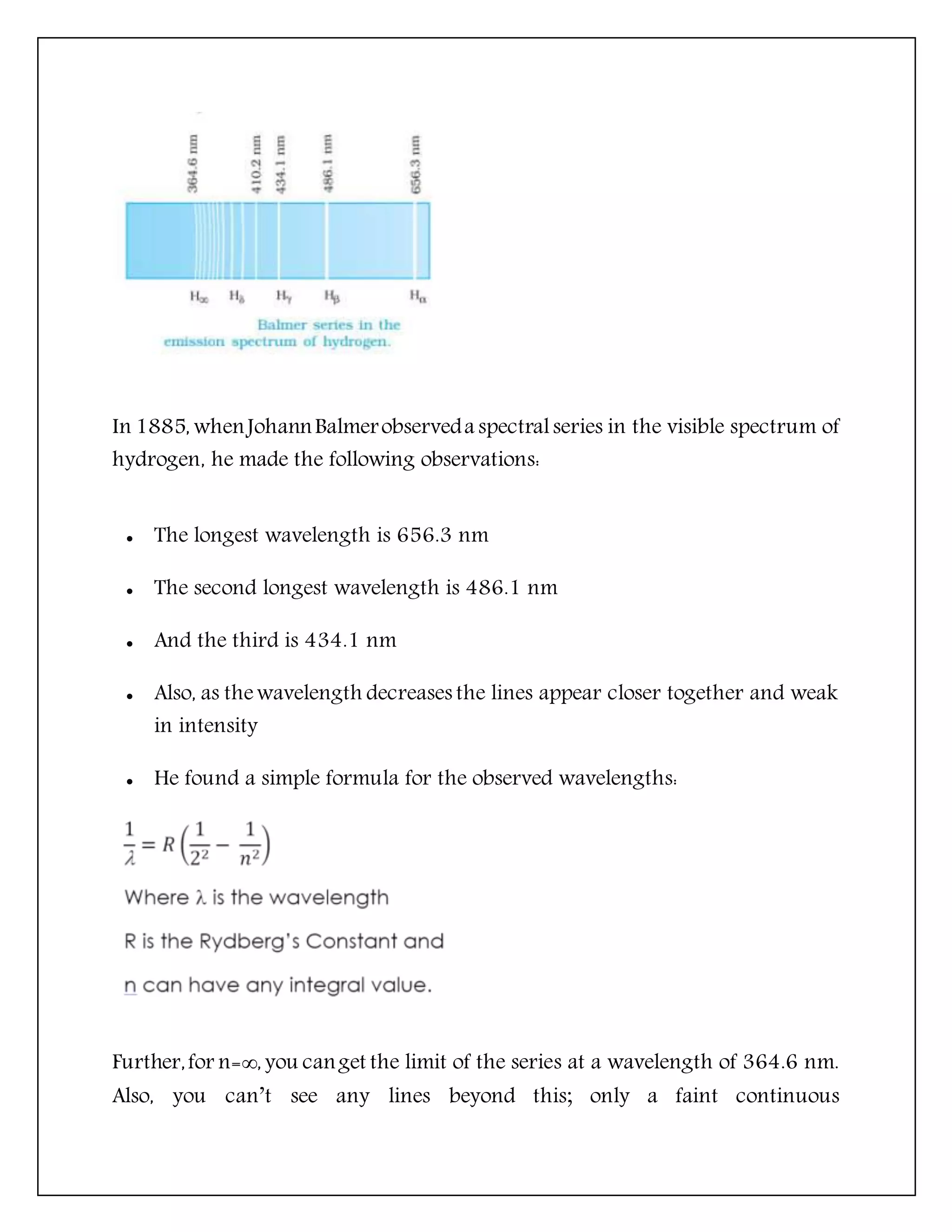 Heisgnberg principle, energy levels & atomic spectra | DOCX