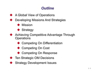 Productions & Operations Management Chapter 02 | PPT