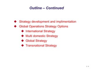 Productions & Operations Management Chapter 02 | PPT
