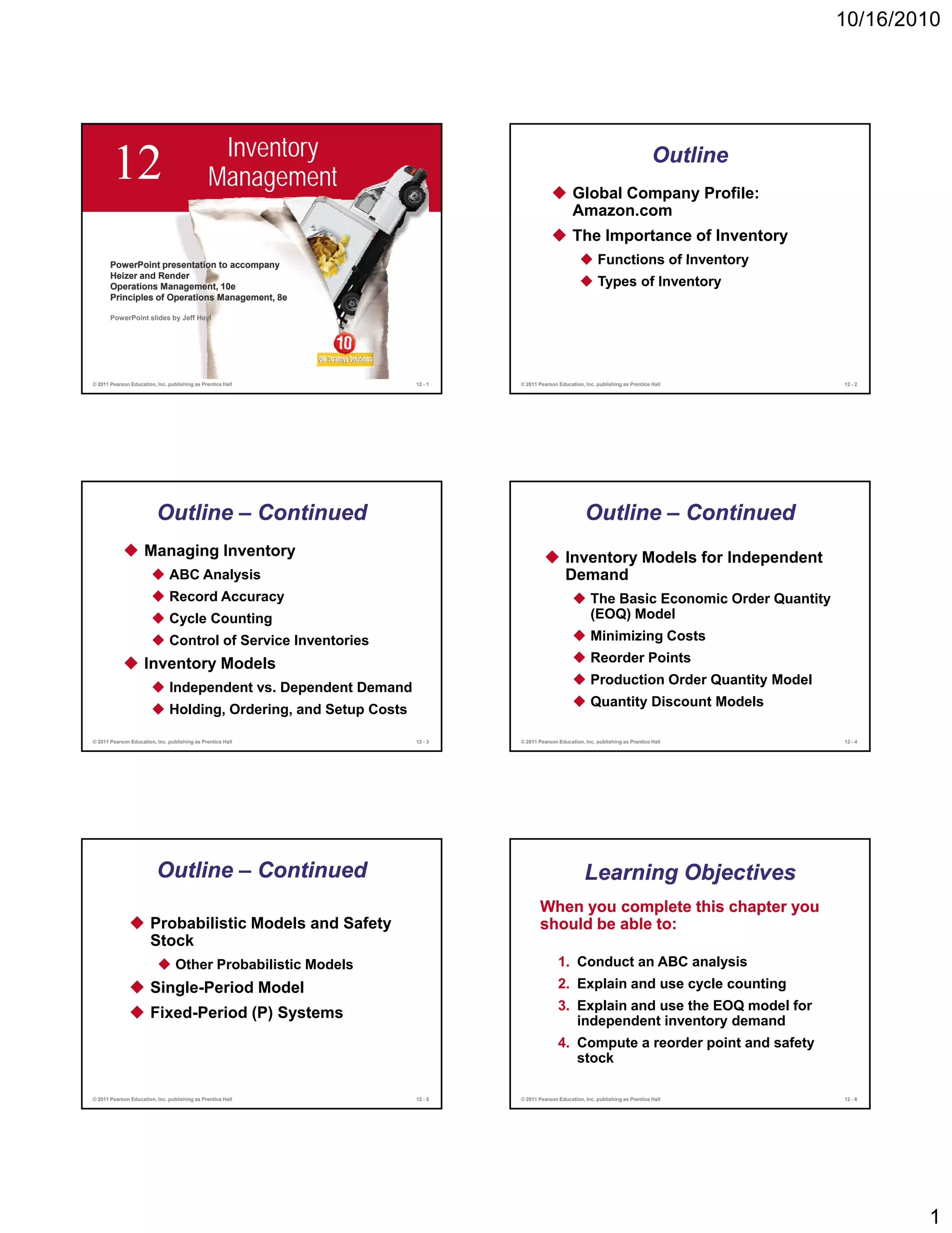 Heizer om10 ch12-inventory | PDF