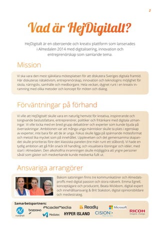 HejDigitalt - Almedalen 2014 | PDF