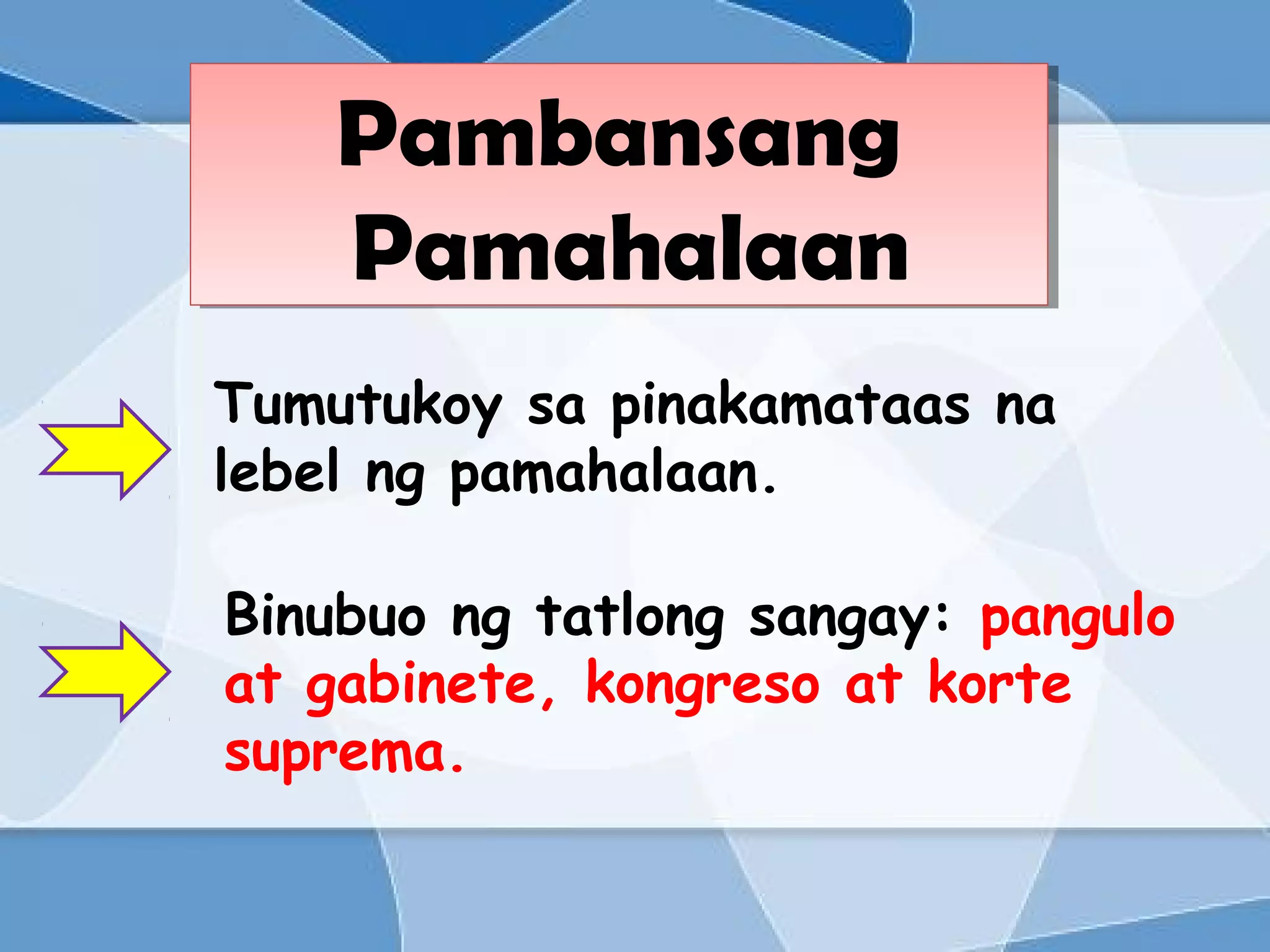 Hekasi 6 pamahalaan ng pilipinas | PPT