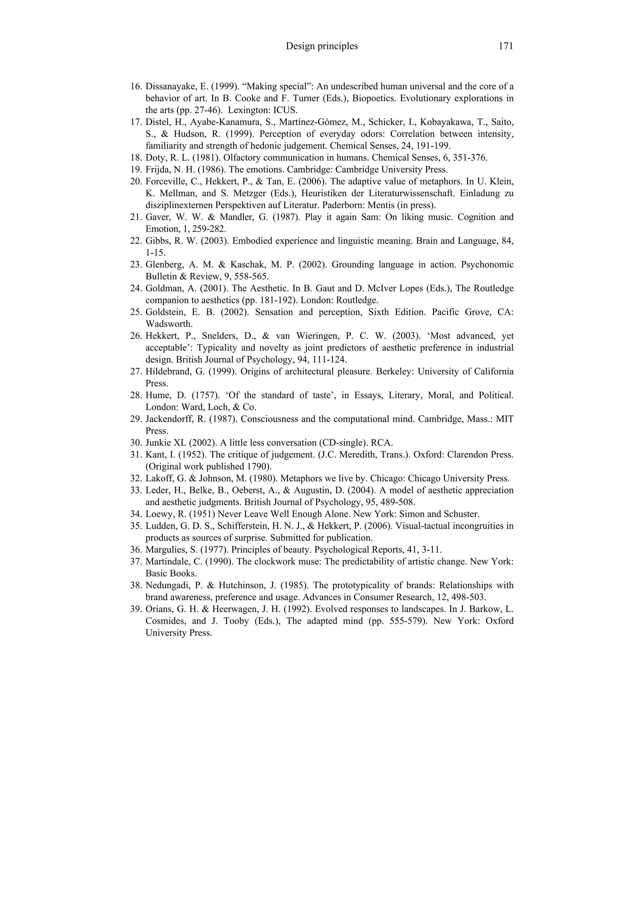 design aesthetics principles of pleasure in design | PDF