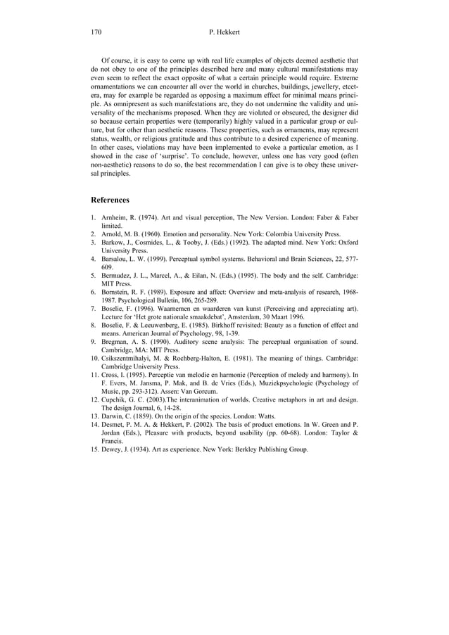 design aesthetics principles of pleasure in design | PDF