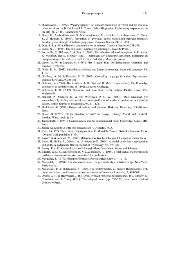 design aesthetics principles of pleasure in design | PDF