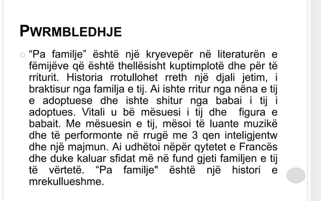 Pa familje - HEKTOR MALO | PPTX