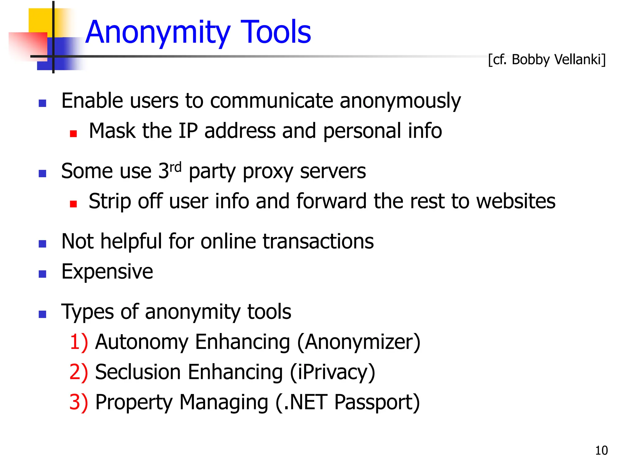 Privacy Enhancing Technologies (PET) Lesson | PPT
