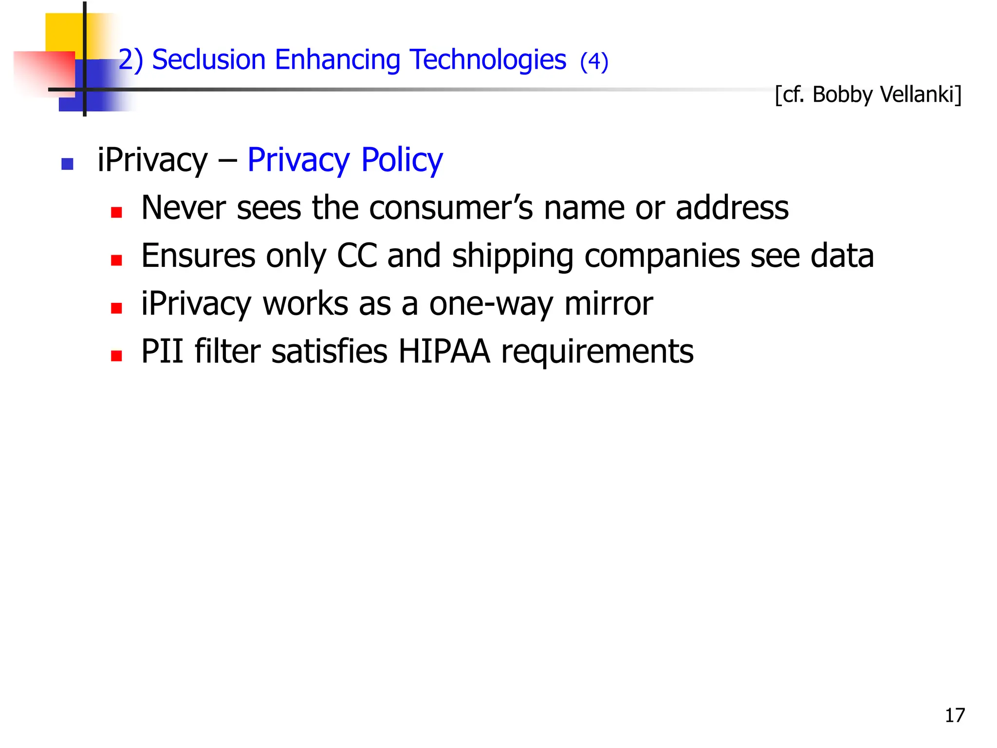 Privacy Enhancing Technologies (PET) Lesson | PPT