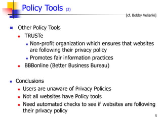 Privacy Enhancing Technologies (PET) Lesson | PPT