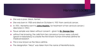 HeLa cell line copy, origin, their features | PPT