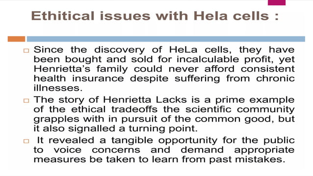 HeLa cell line their features and all the important information | PPT