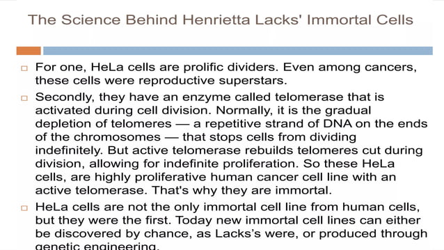 HeLa cell line their features and all the important information | PPT