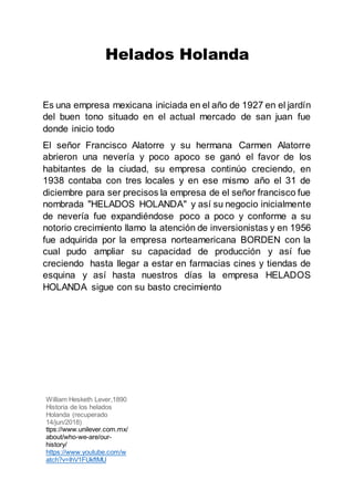 Helados holanda | DOCX
